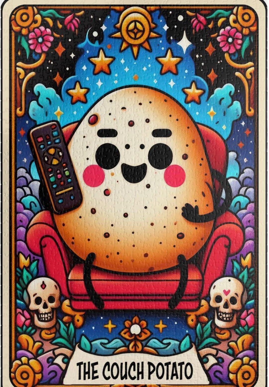 The Couch Potato Funny Tarot Card Puzzle 1000 Piece Puzzle for Adults ...