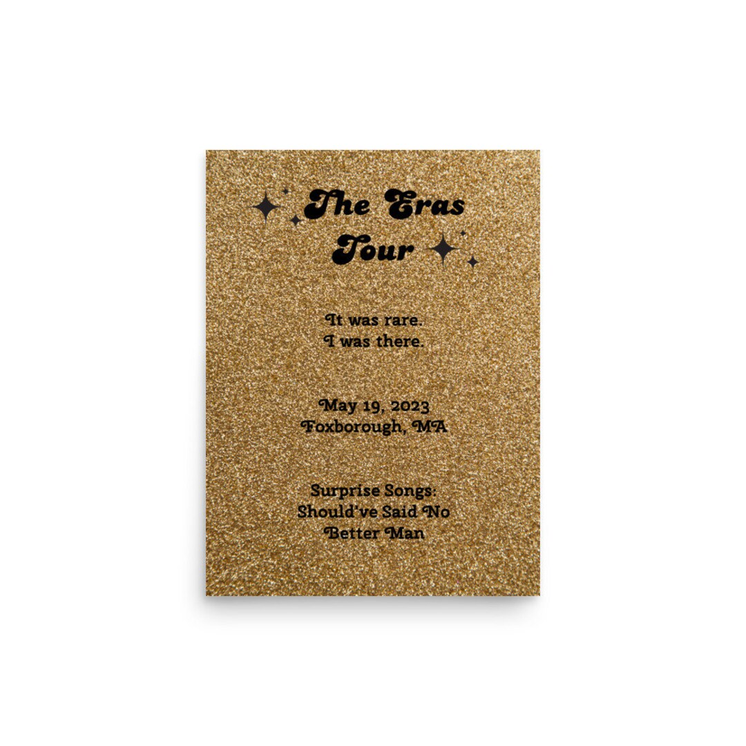 Custom Eras Tour Poster // Fearless Theme // 11x14 12x16 - Etsy