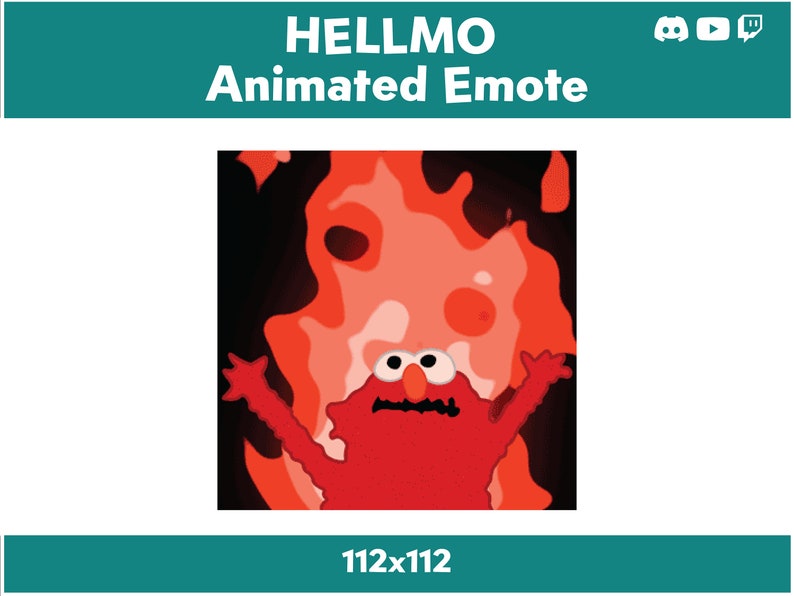 HELLMO Animated Emote and Sticker for Twitch/discord - Etsy