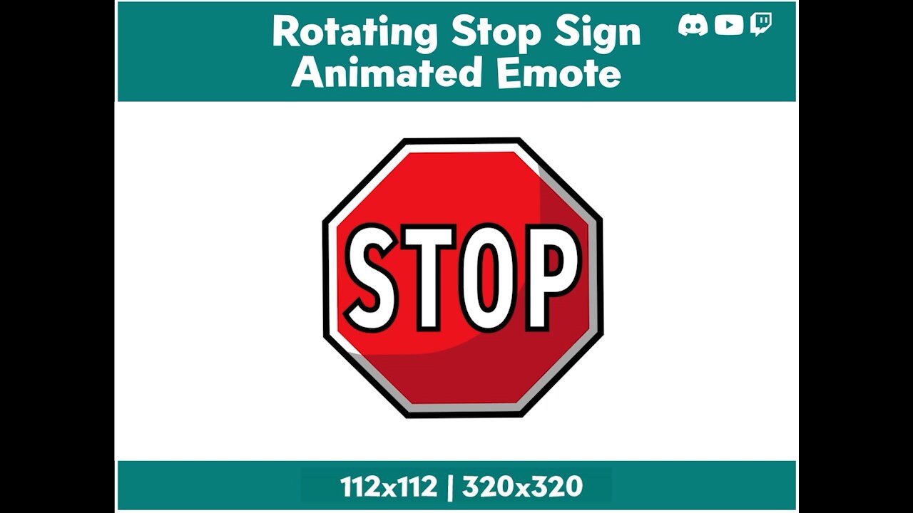 Rotating Stop Sign Animated Emote and Sticker for - Etsy
