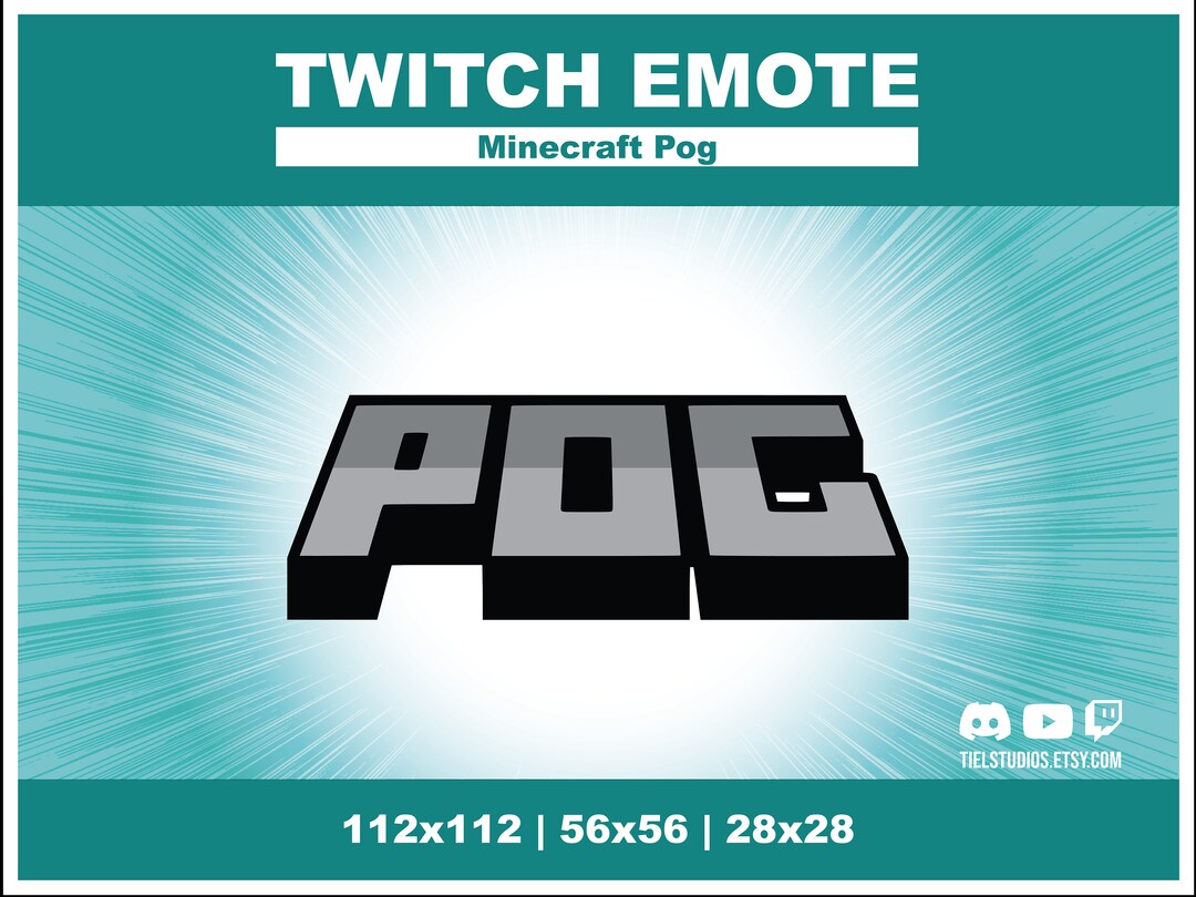 Minecraft POG Emote Twitch Discord Youtube - Etsy