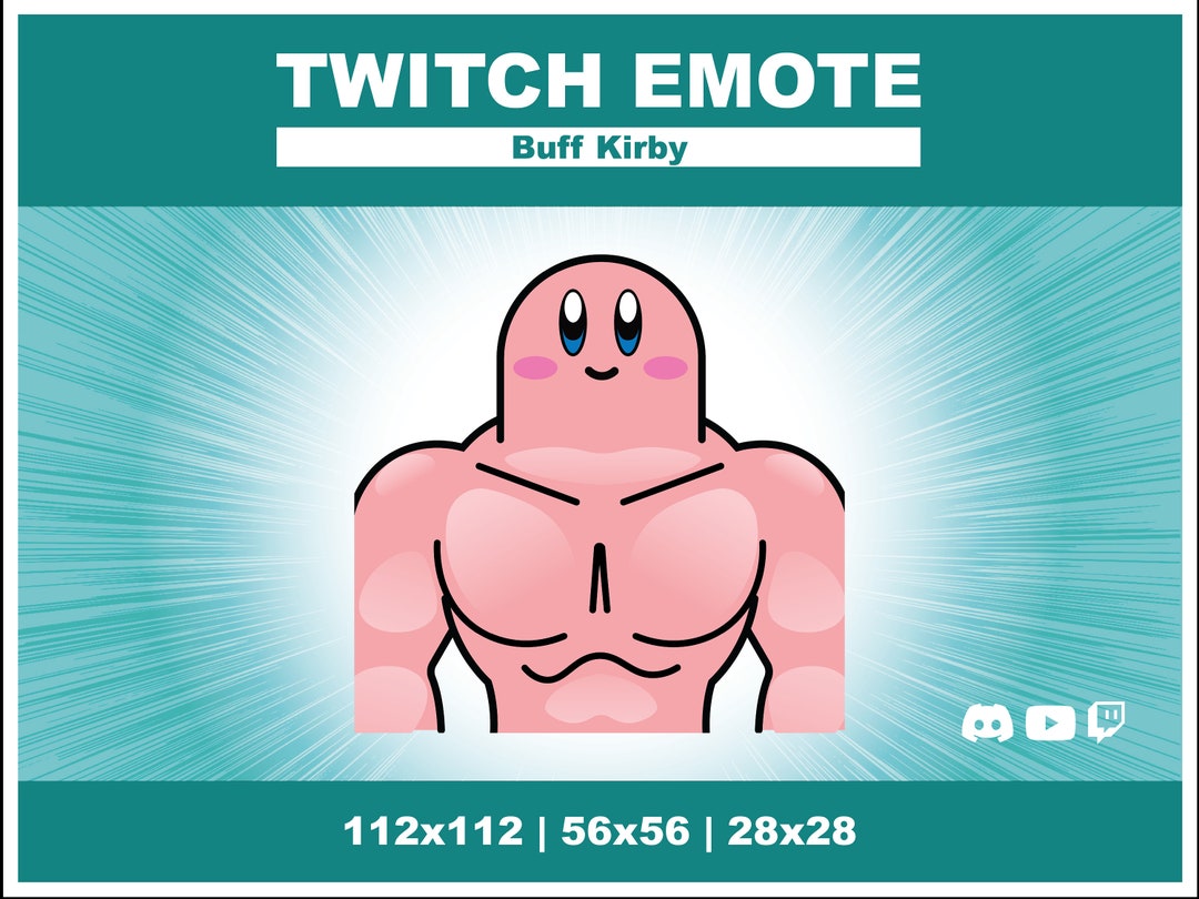 Buff Kirby Emote for Twitch - Etsy
