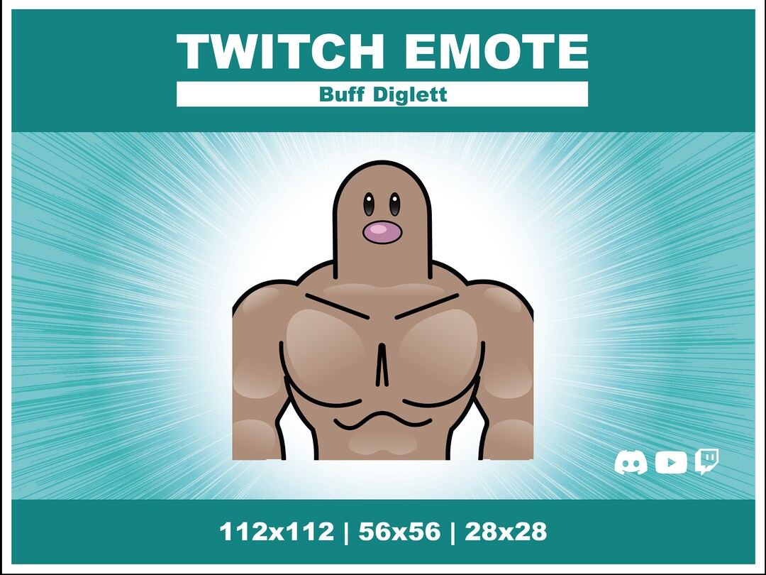 Buff Diglett Emote for Twitch - Etsy
