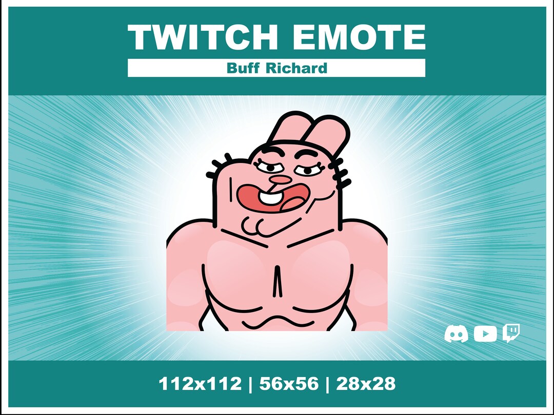Buff Richard Emote for Twitch - Etsy
