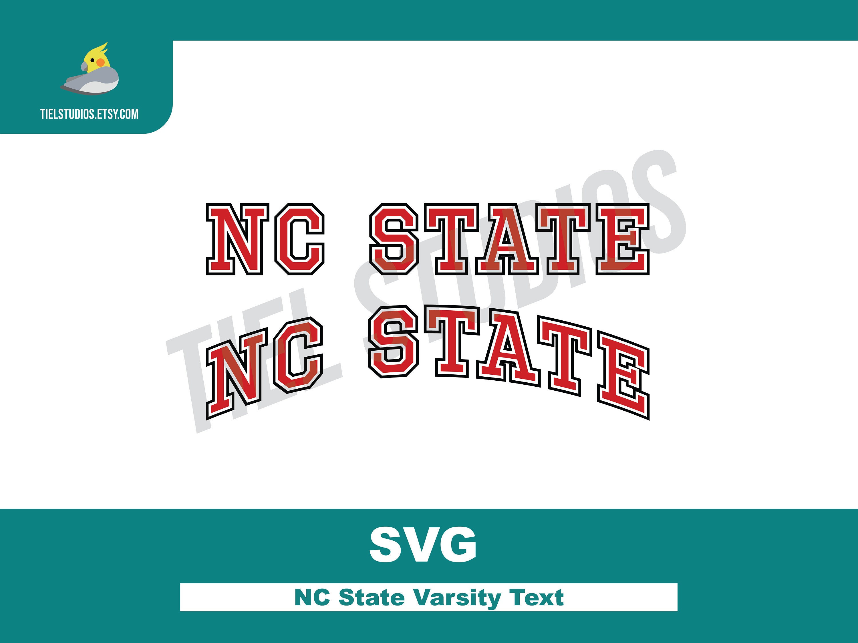 NC STATE Varsity Text Layered SVG for Cricut Svg Png Jpg Eps - Etsy