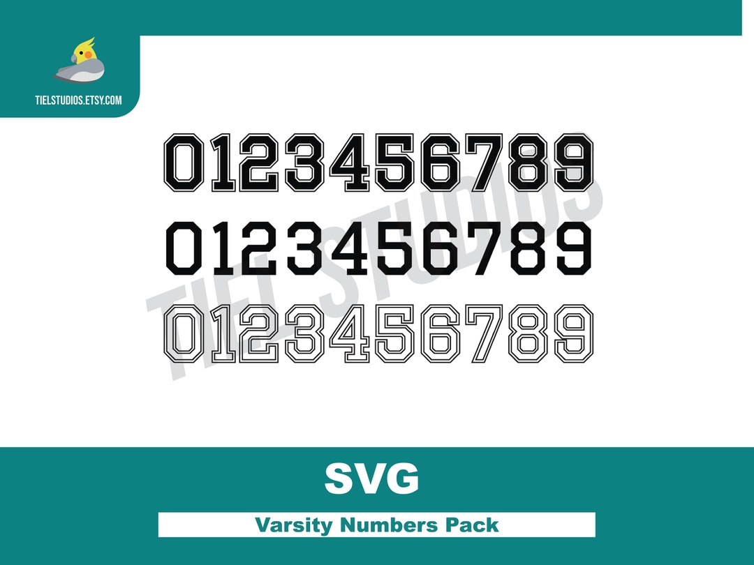 Varsity Numbers Pack SVG for Cricut Svg Png Jpg Eps - Etsy Australia