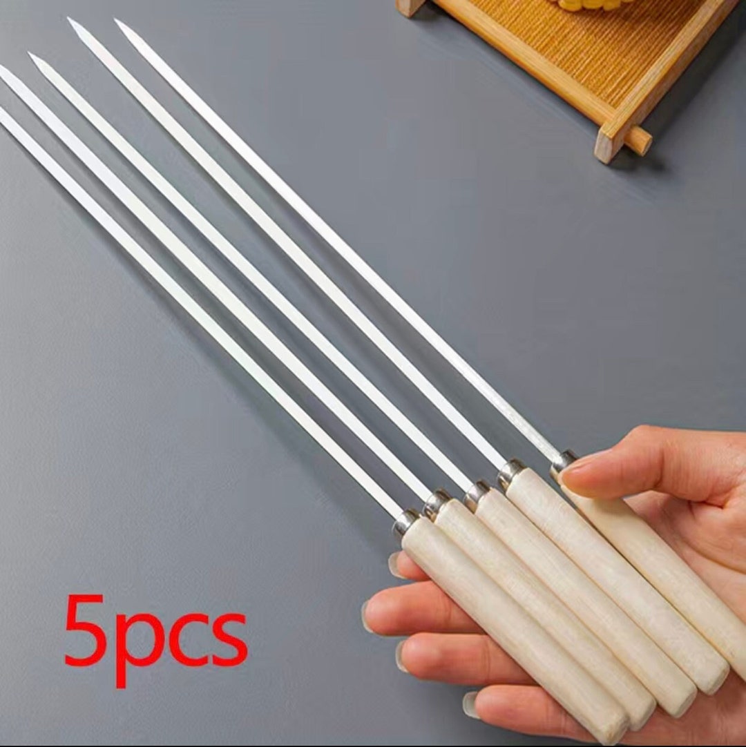 Metal Skewers Wooden Handles - Etsy