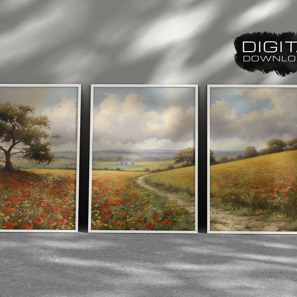 Three Panel Landscape Wall Art - Etsy