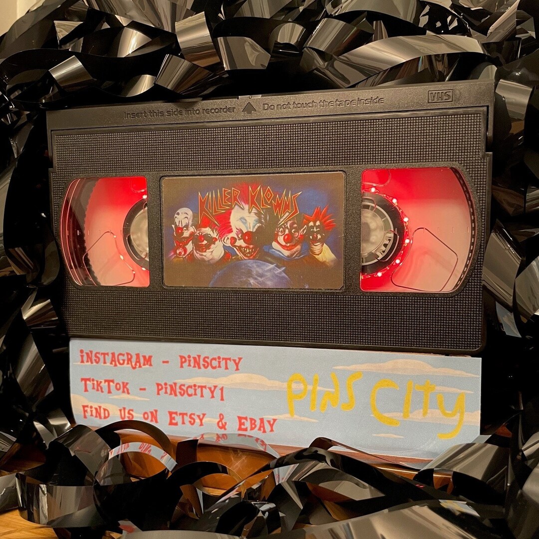 Retro VHS Night Light, Killer Klowns, Horror Movie, Film, Man Cave ...
