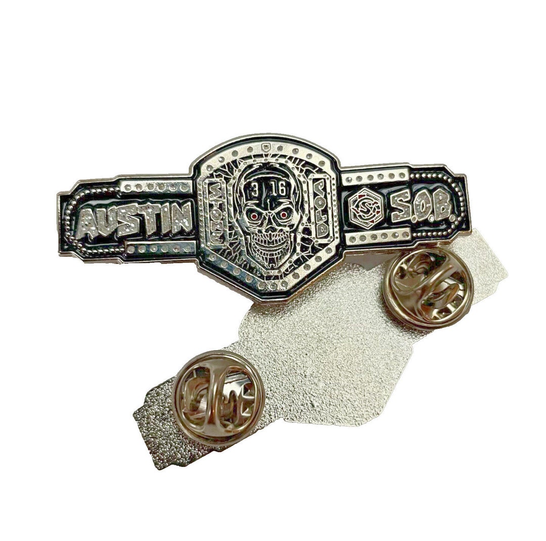 Stone Cold Steve Austin Championship Belt, Enamel Pin Badge, WWE, WWF ...