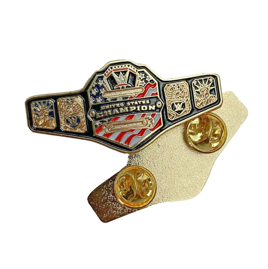 WWE United States Championship Belt, Pin Badge, Wrestling Figure, WWF ...
