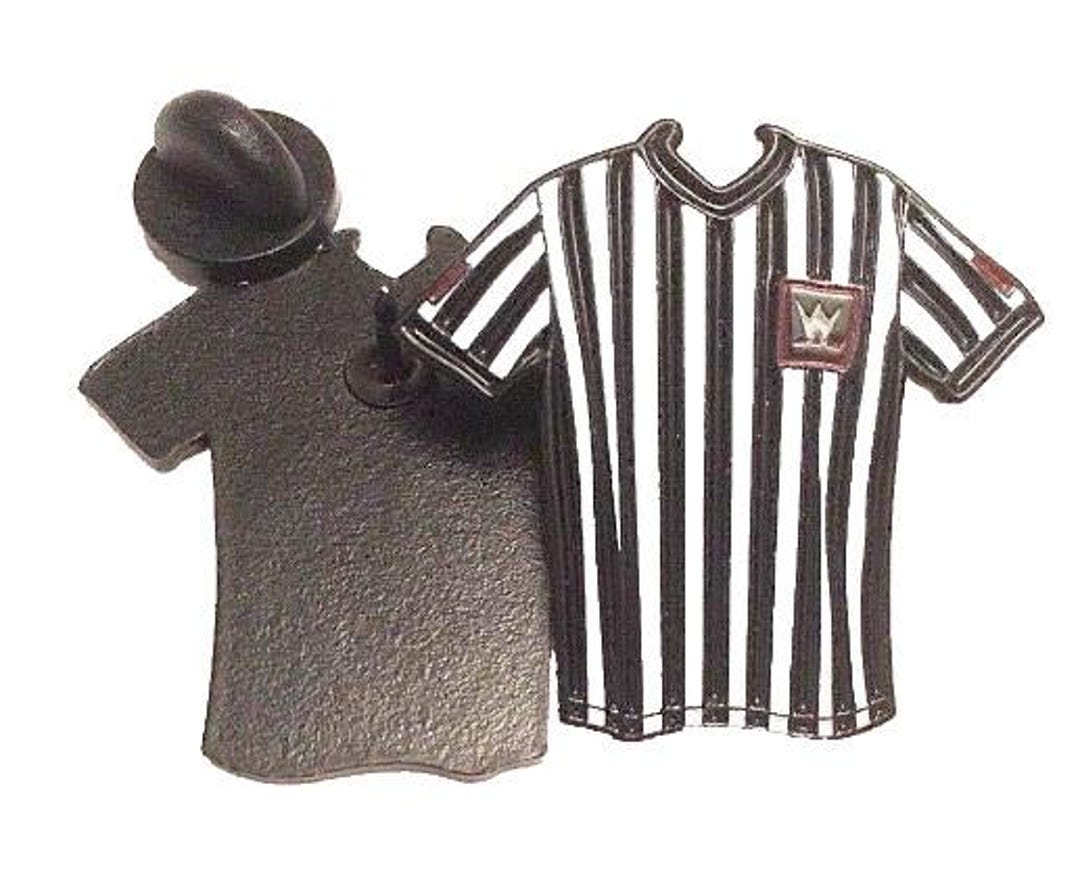 WWE Referee Shirt Pin Badge, Enamel Pin, Wrestling Figure, WWF ...