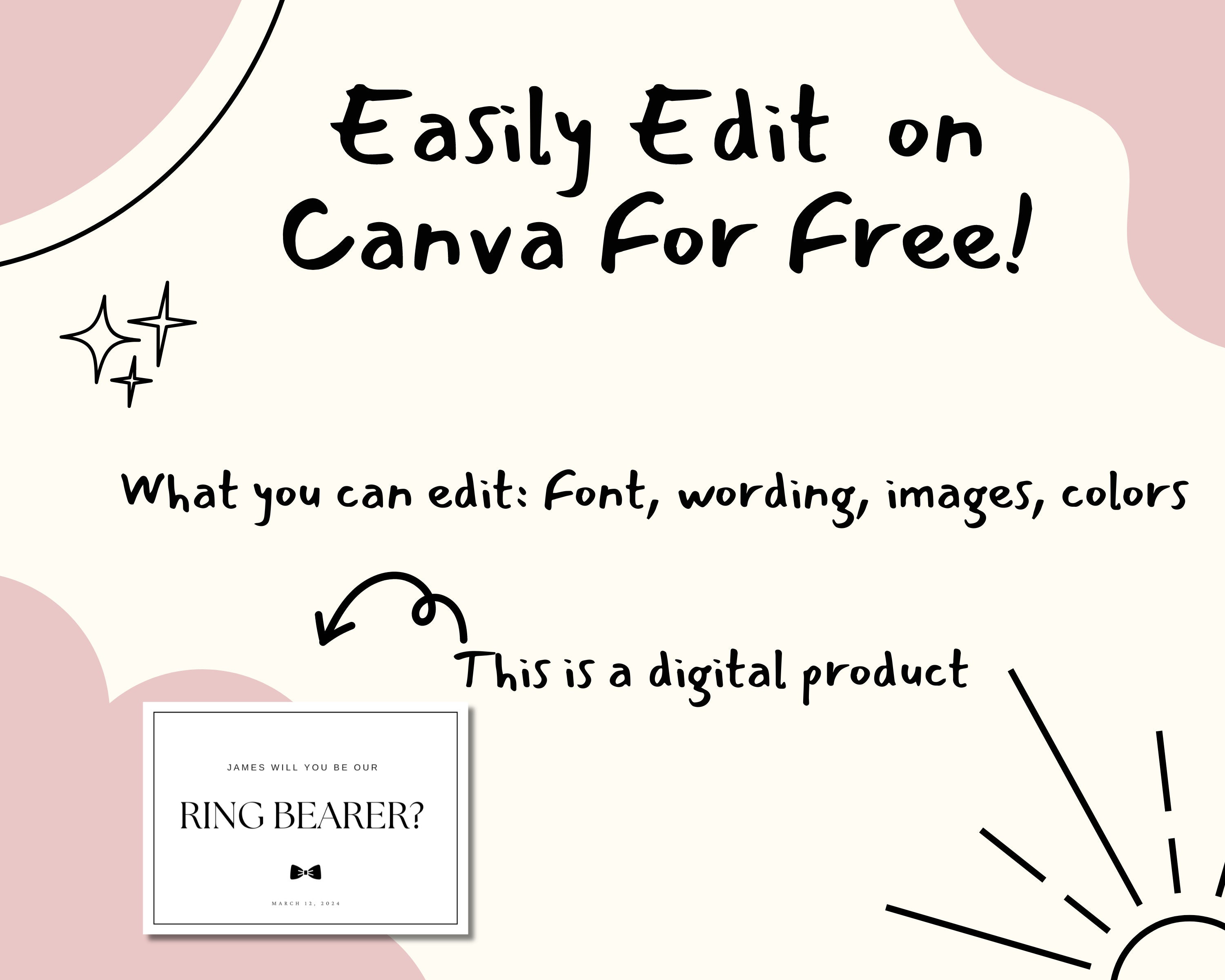 Canva Ring Bearer Proposal Card Template, Will You Be Our Ring Bearer ...