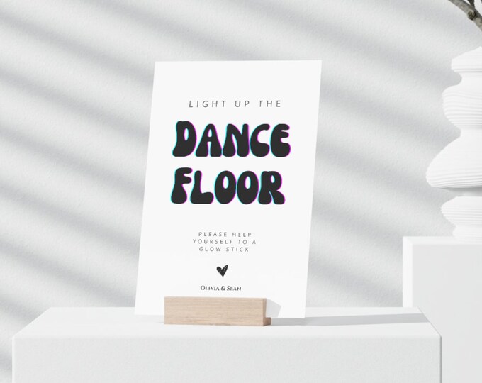 Fun Wedding Dance Floor Props Light Up The Dance Floor Custom Sign ...