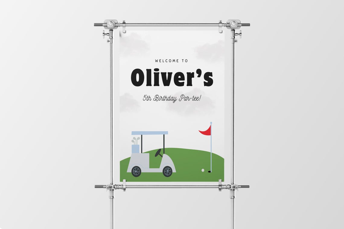 Golf Party Welcome Sign, Golf Birthday Par-tee, Hole-in-one Golf ...