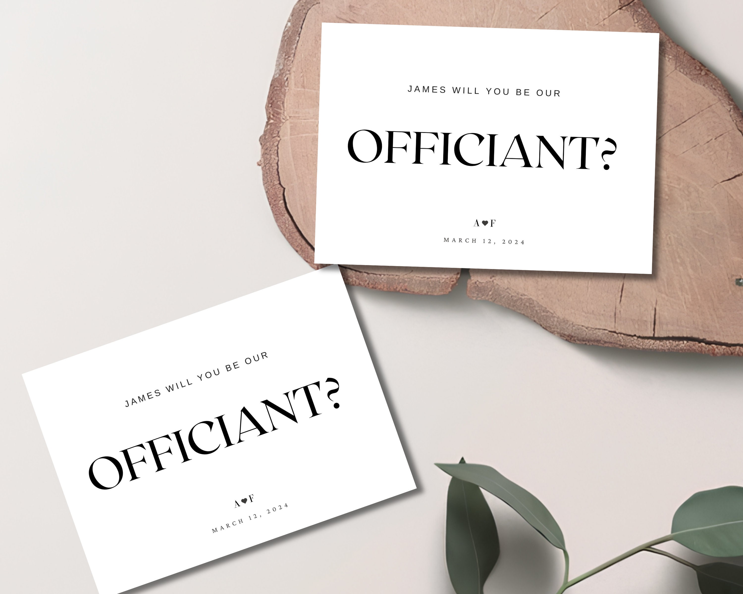Officiant Proposal Card Template, Canva Template, Will You Be Our ...