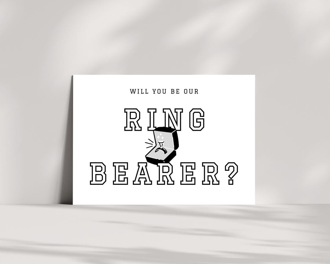 Digital Download Ring Bearer Proposal Card, Will You Be Our Ring Bearer ...