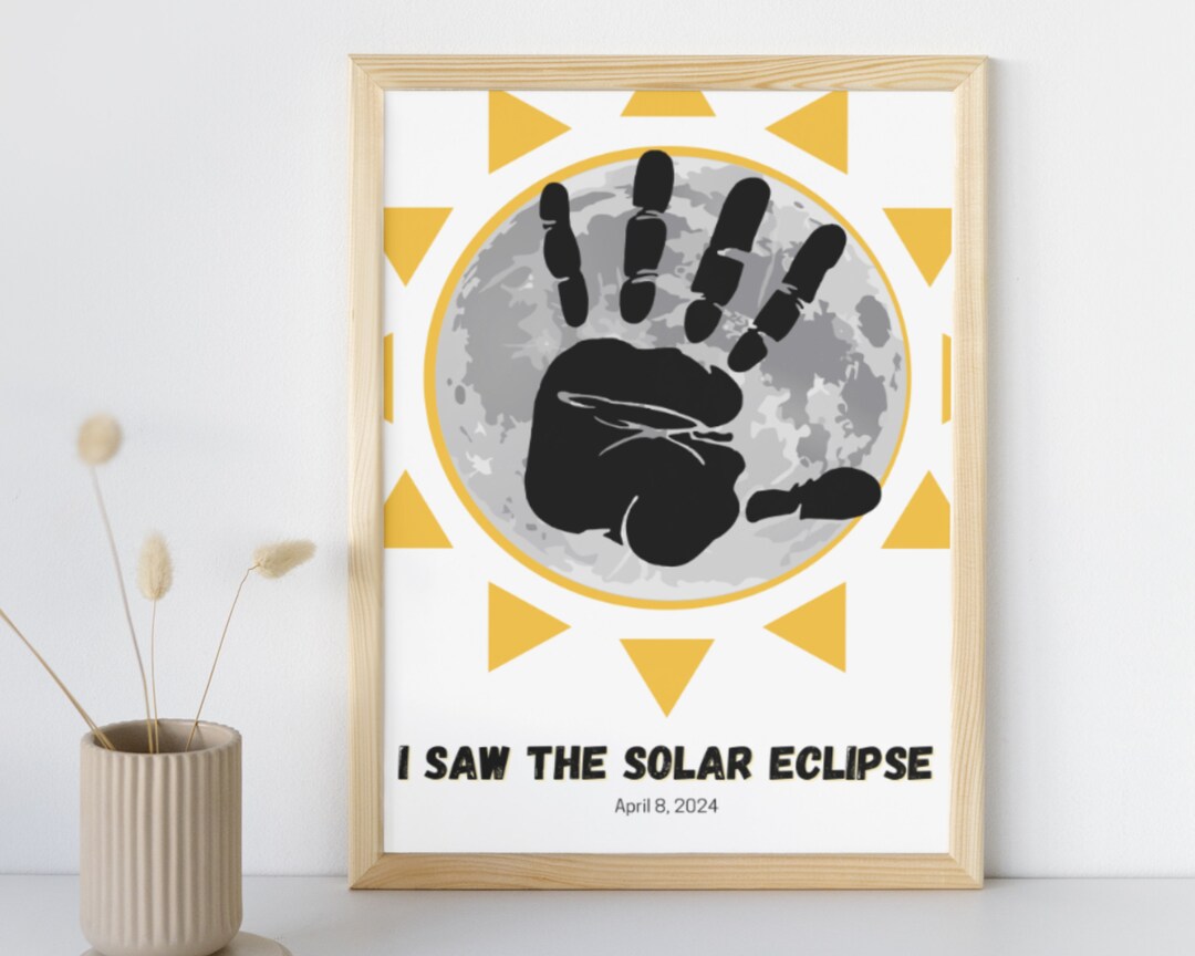 Solar Eclipse Handprint Art Craft, Solar Eclipse Craft for Preschool ...
