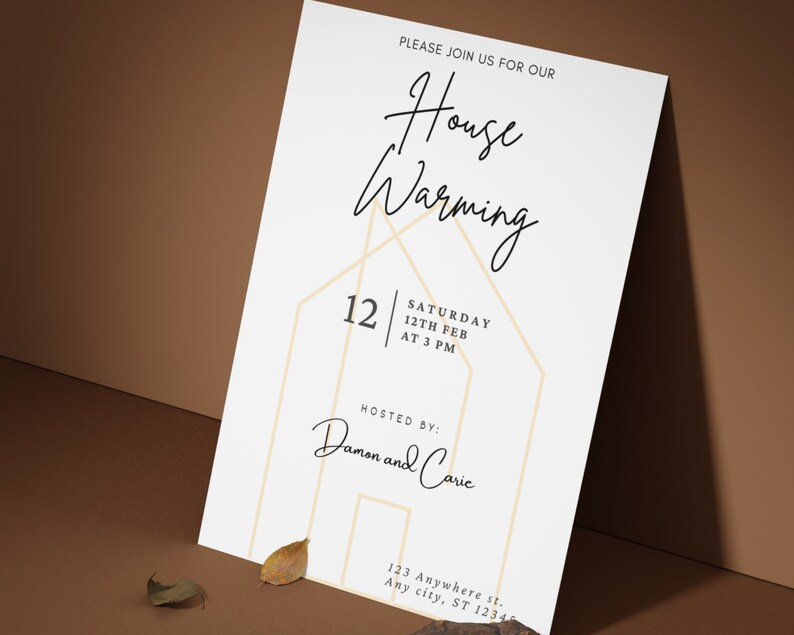 Editable House Warming Invitation, House Warming Party, Modern ...
