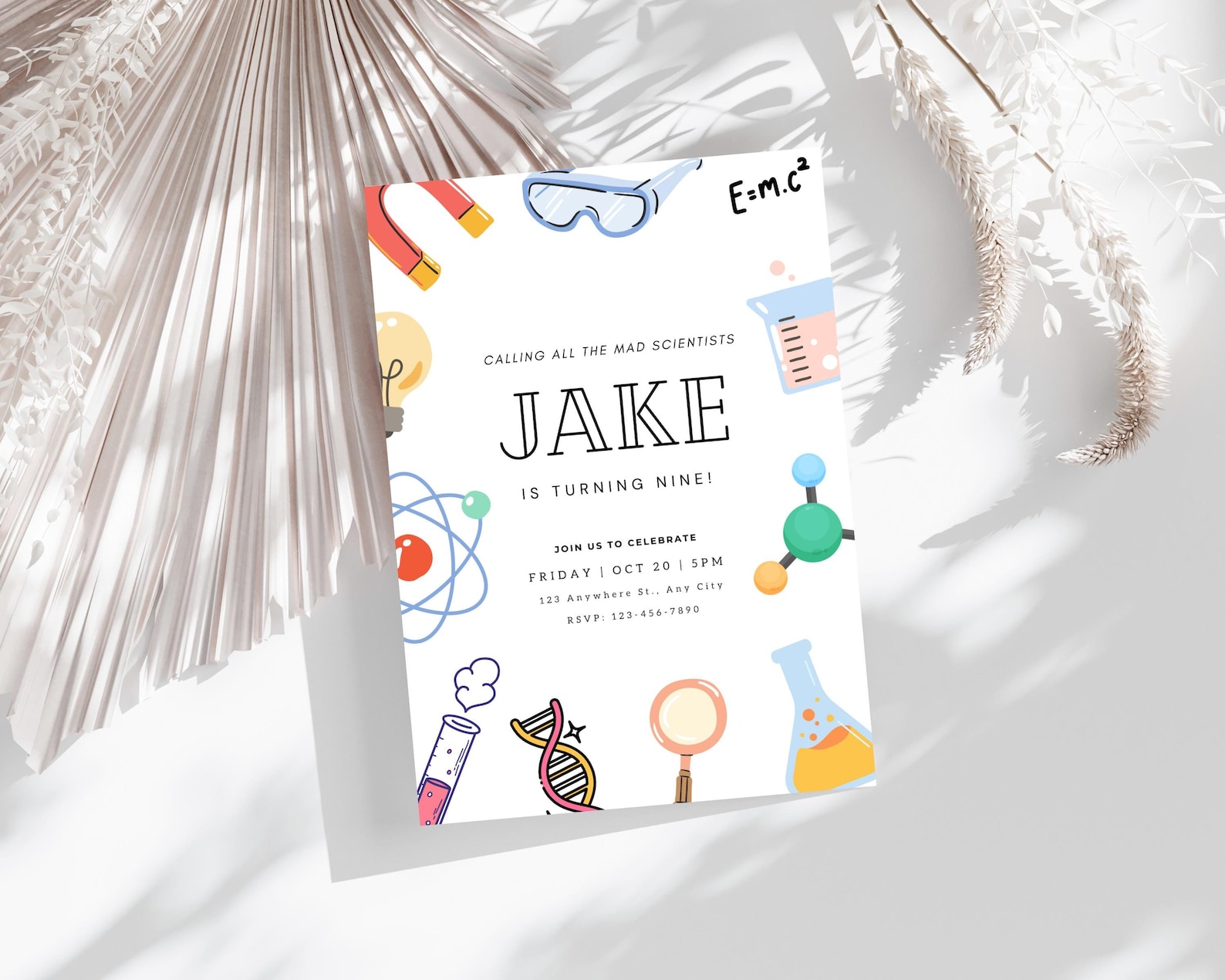 Editable Science Party Invitation, Mad Scientist Invitations, Mad ...