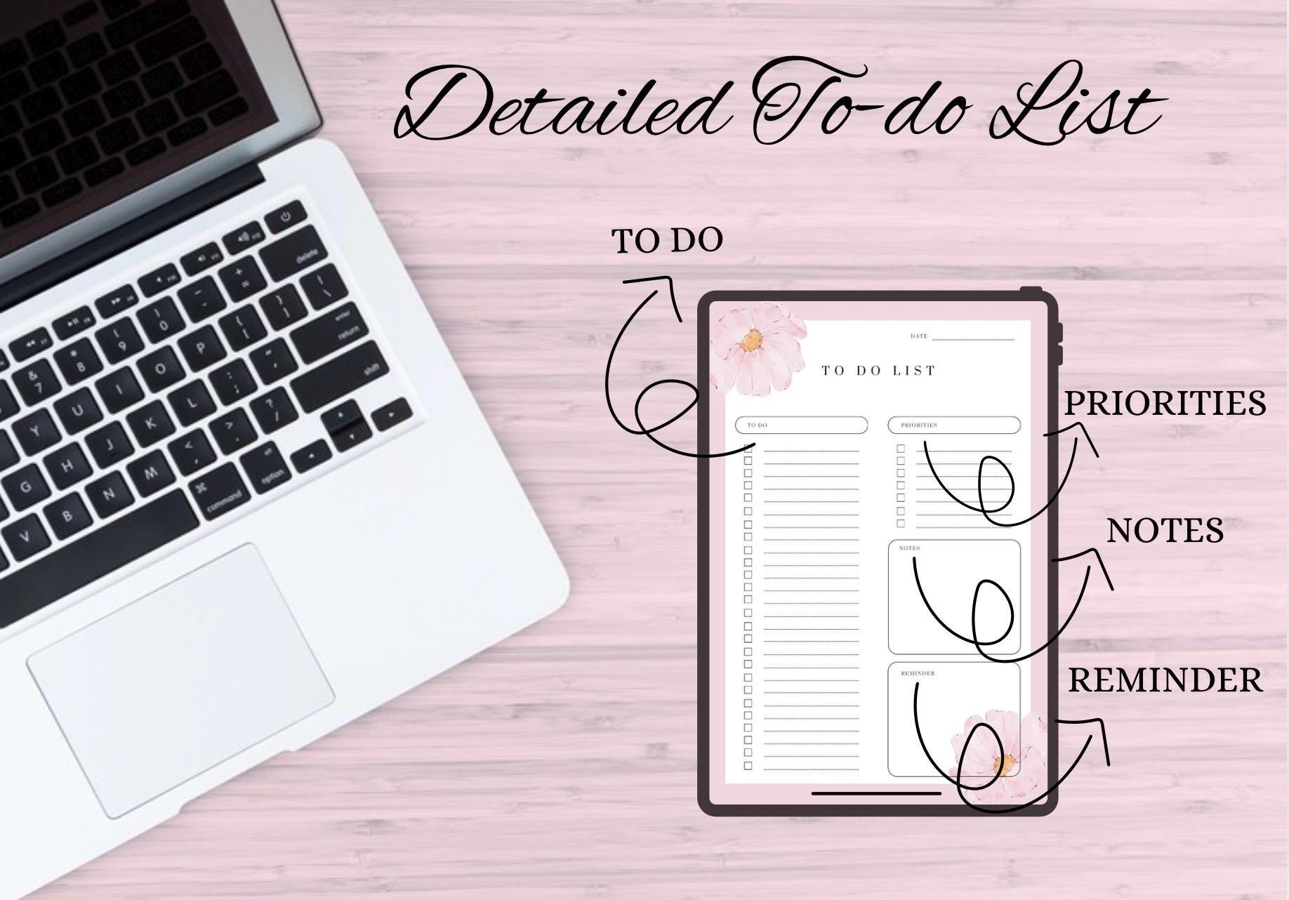Minimalist To-do List | Printable To-do List | Aesthetic Task Planner ...