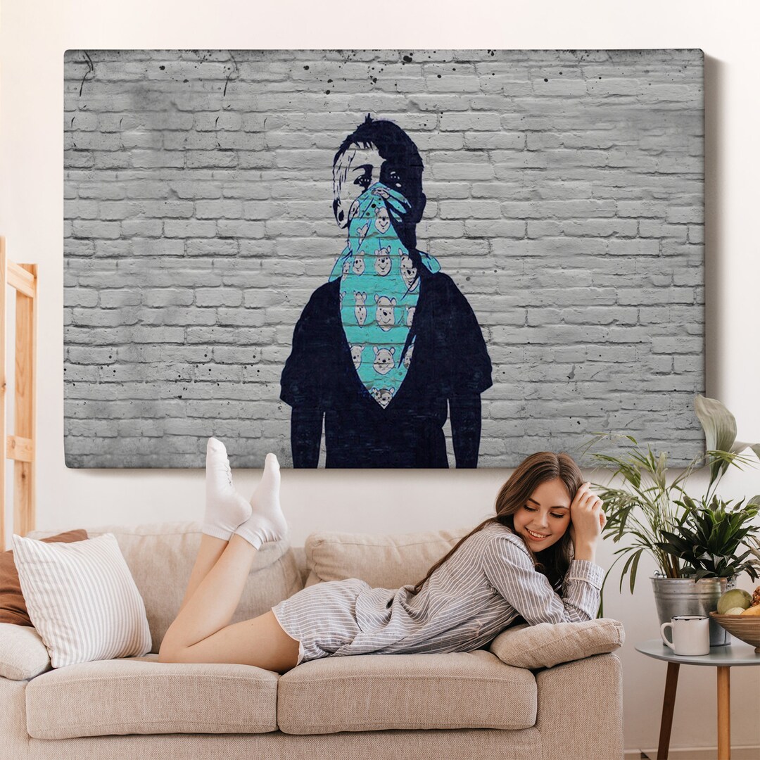 Kid With Bandana Winnie the Pooh Banksy, Banksy Post Print Kid With ...