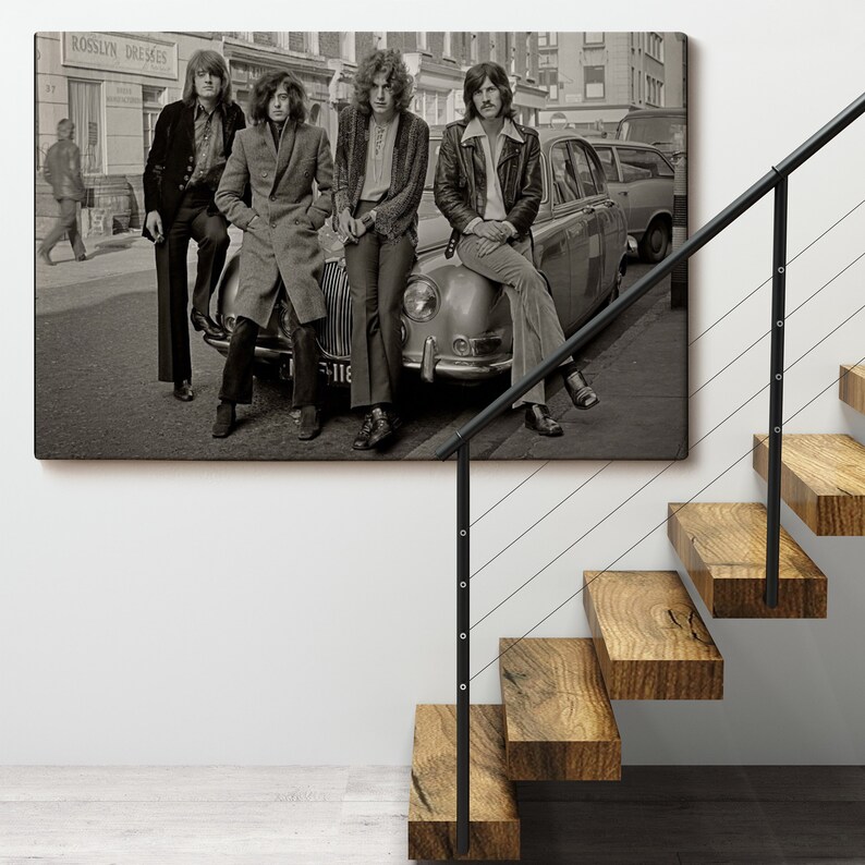 Led Zeppelin Print, John Bonham, Hard Rock, Heavy Metal Poster,black and White Led Zeppelin ...