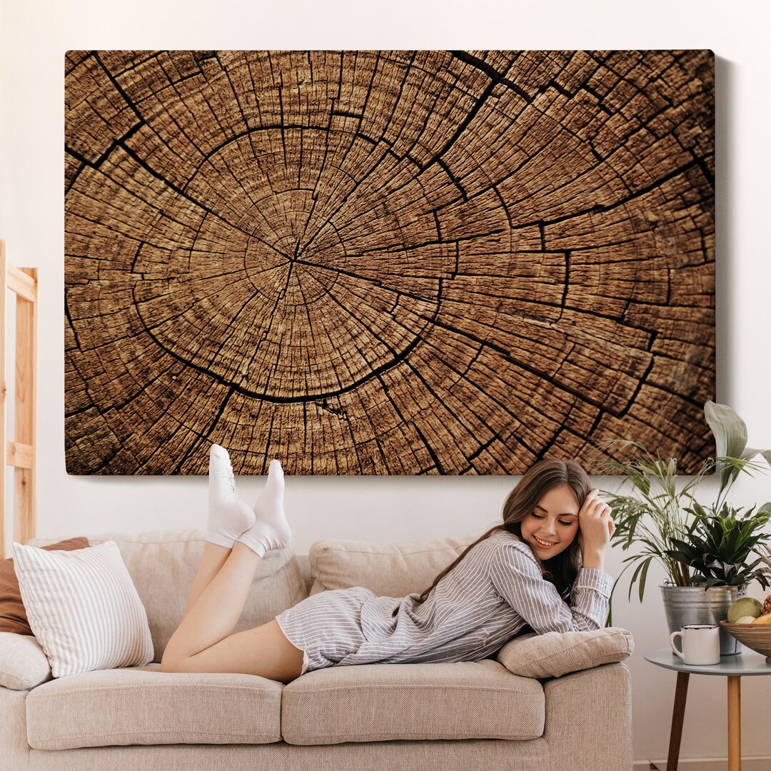 Tree Ring Print, Tree Ring Art, Woodcut Print Tree Ring Wall Art, Tree ...