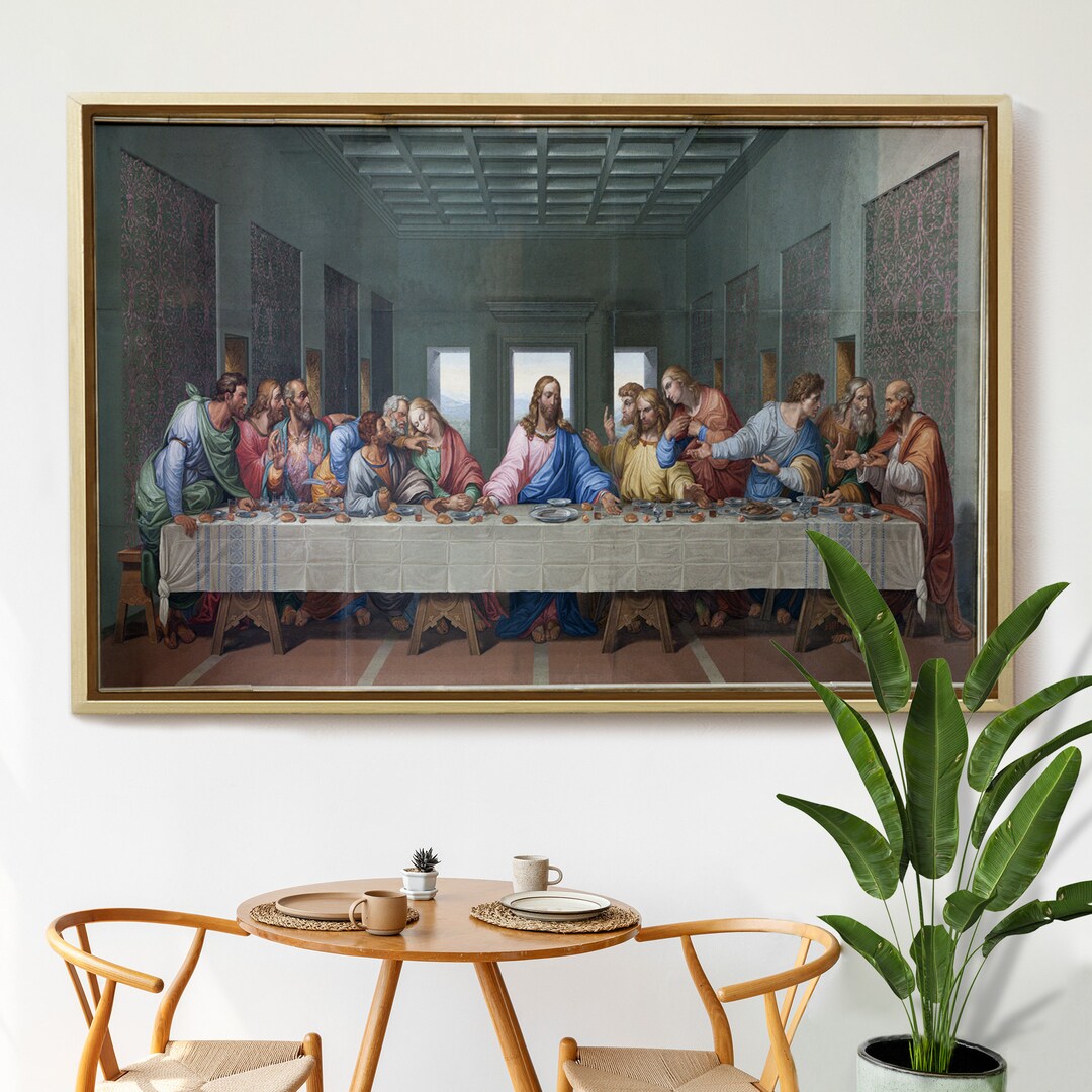 The Last Supper Poster, Famous Wall Art, Da Vinci Art, Last Dinner Wall ...