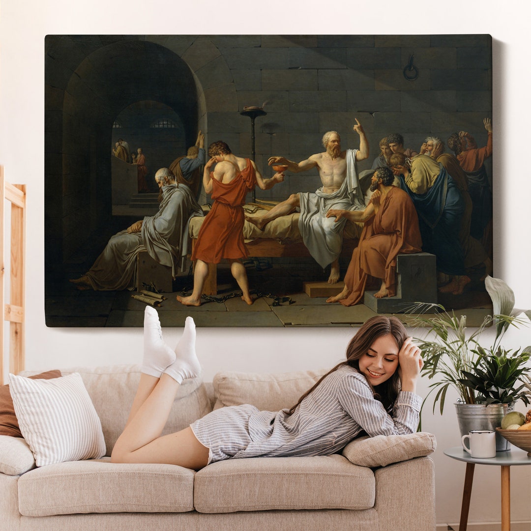 The Death of Socrates, the Death of Socrates Canvas Wall Art, Classic ...
