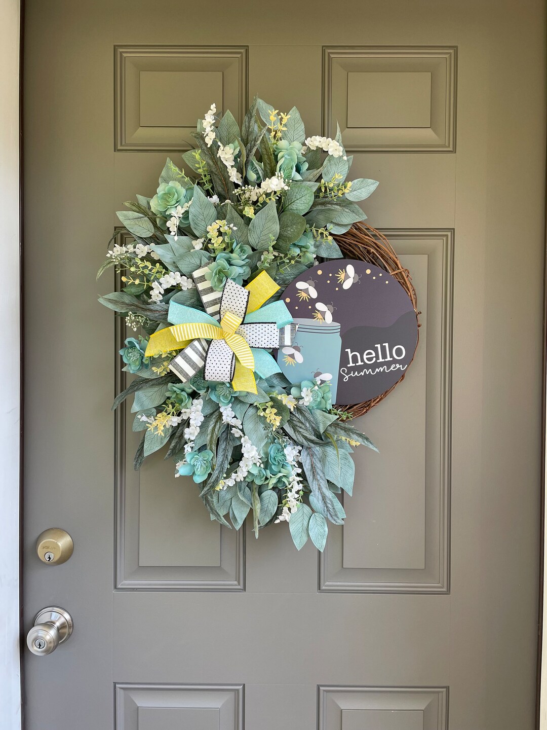 Firefly Grapevine Wreath, Summer Firefly Wreath, Firefly Decor ...