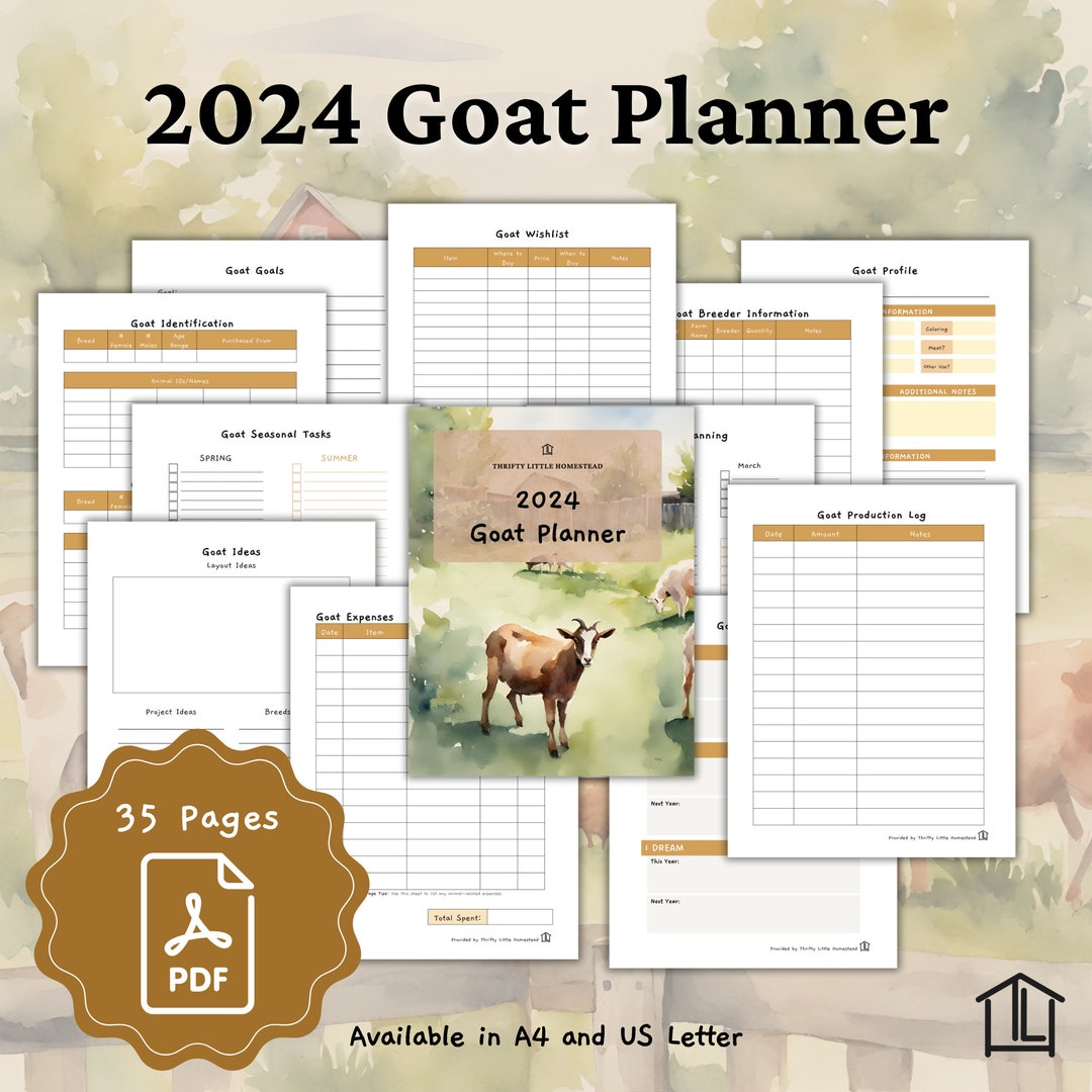 Goat Notebook, Farm Animal, Livestock Management, Farm Animal ...