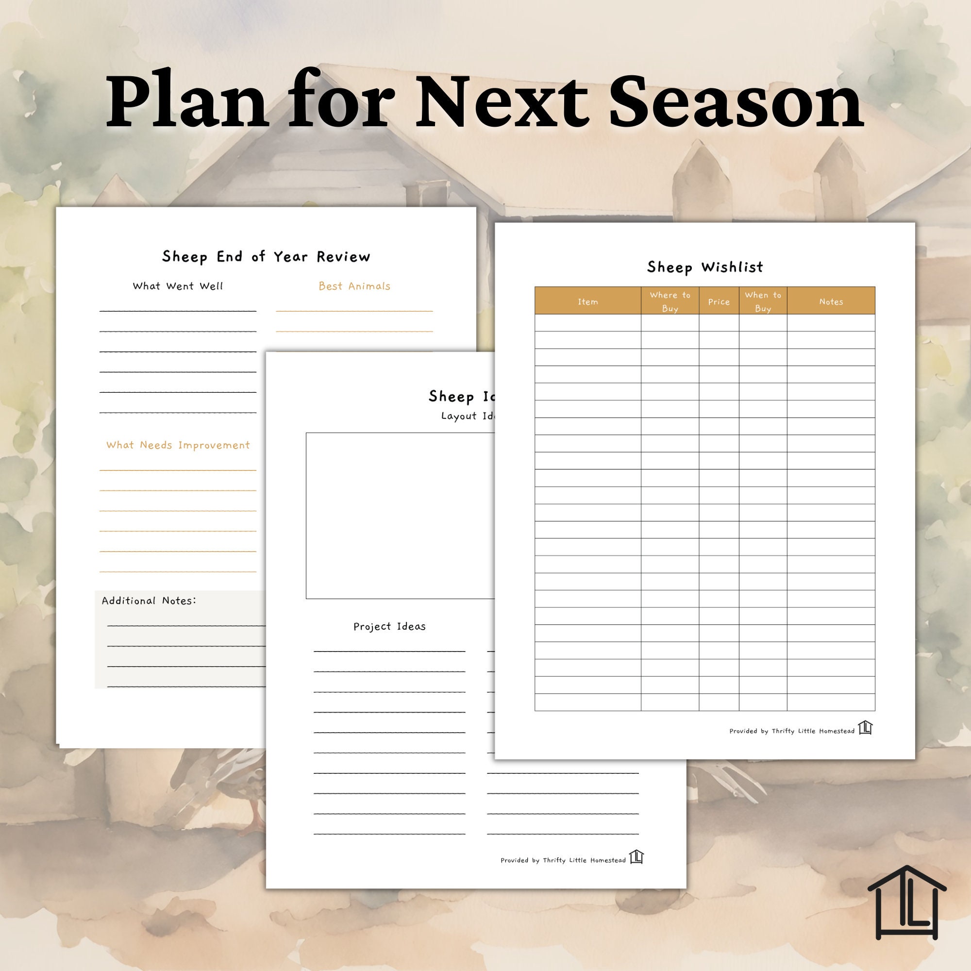 Sheep Planner, Homestead Planner, Farm Planner, Homesteading Tools ...