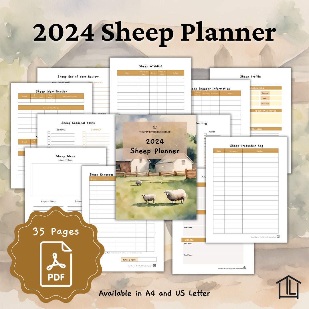 Sheep Planner, Homestead Planner, Farm Planner, Homesteading Tools ...
