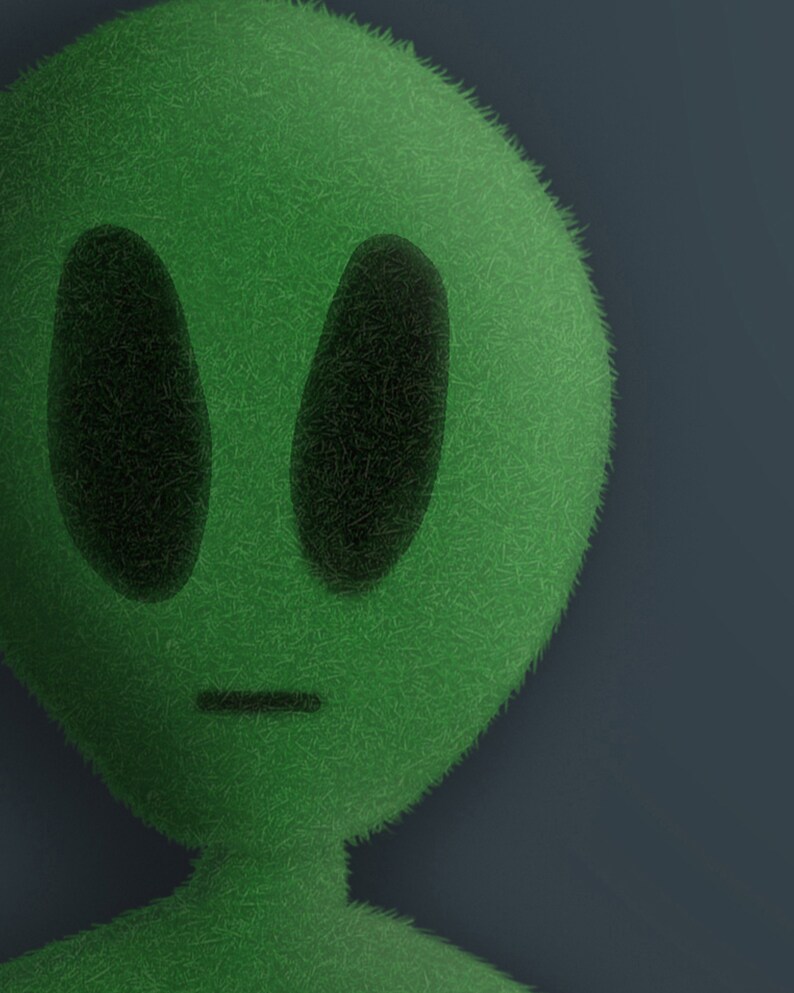 Alien Stuffy. Children's Wall Art, Science Fiction, Space, Outer Space ...