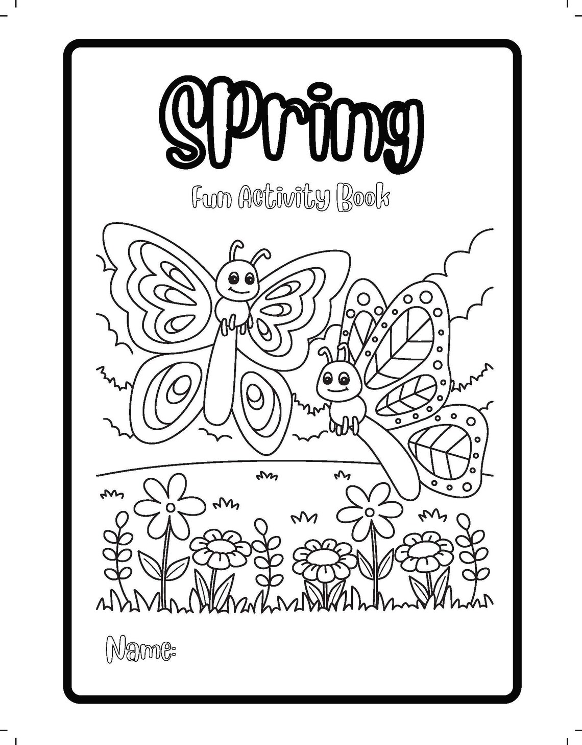 Spring Themed Coloring and Activity Book - Etsy