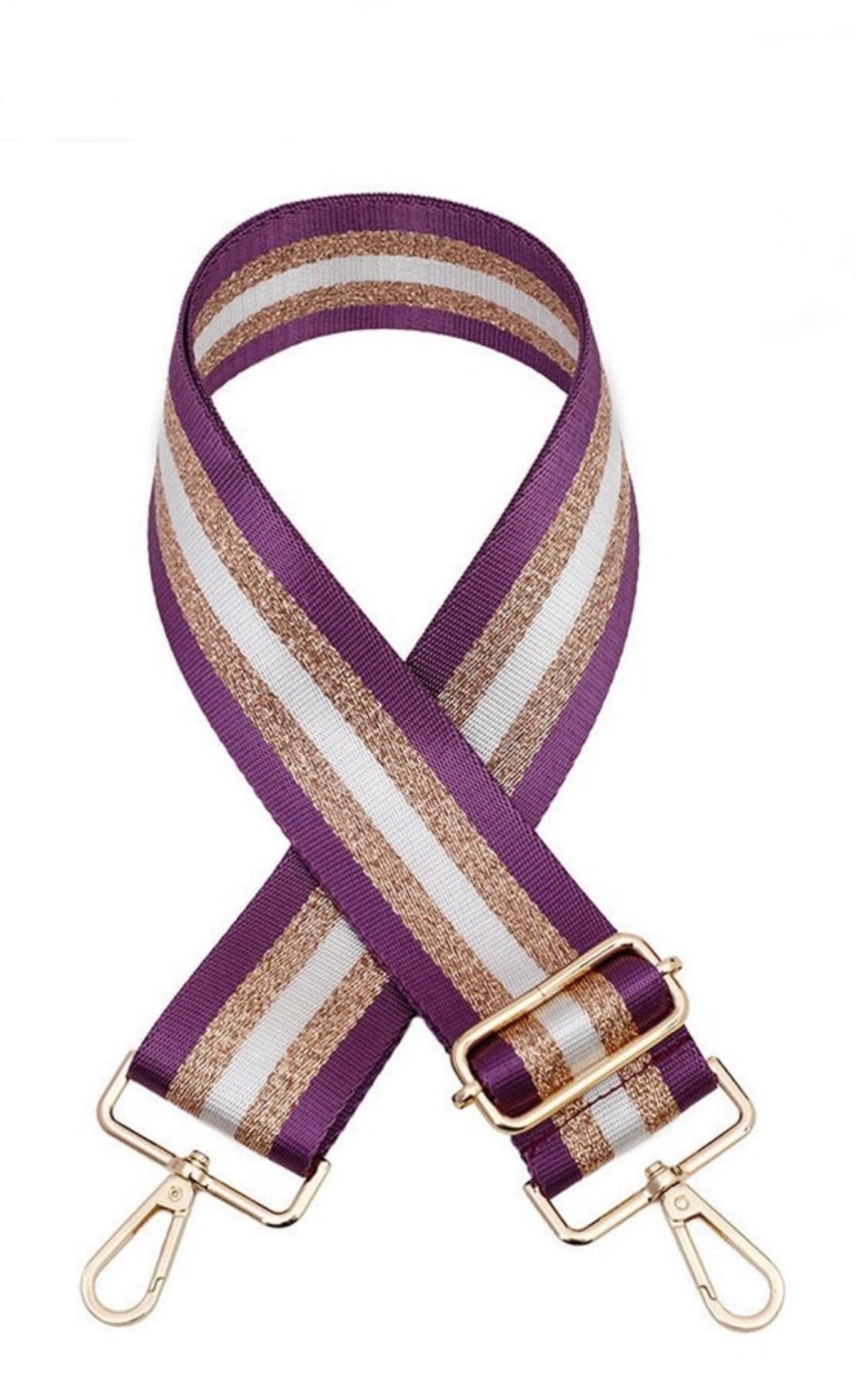 LSU Purple and Gold Purse Strap, TIGERS, Crossbody Strap Guitar Strap ...