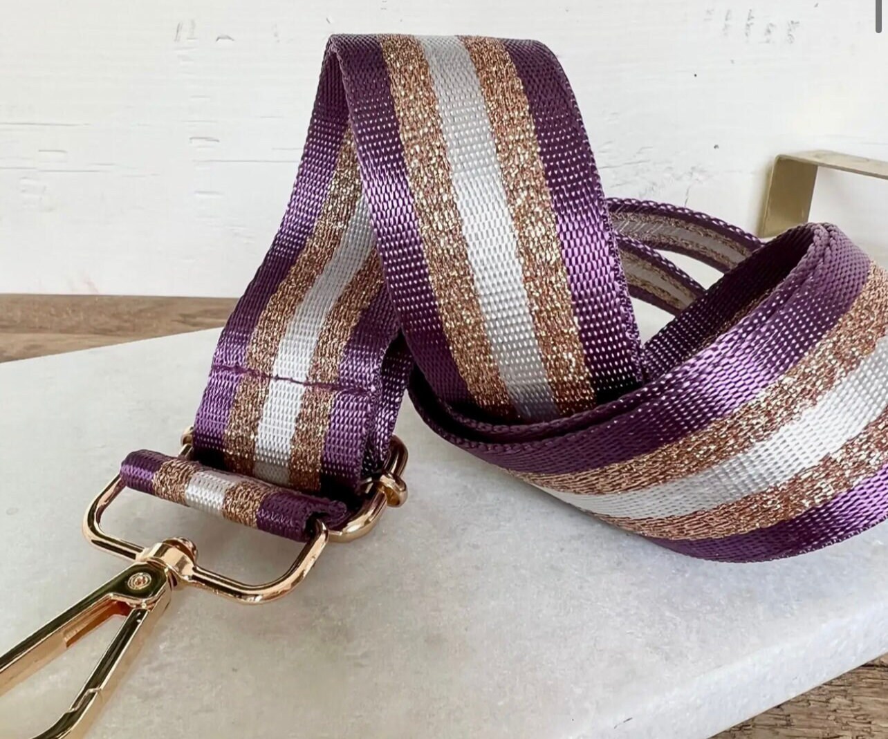 LSU Purple and Gold Purse Strap, TIGERS, Crossbody Strap Guitar Strap ...