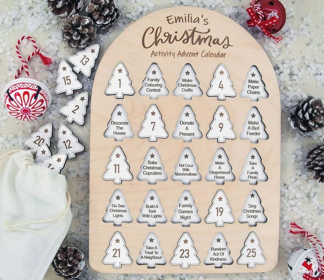 Custom Kids Activity Advent Calendar, Activity Advent, Christmas ...