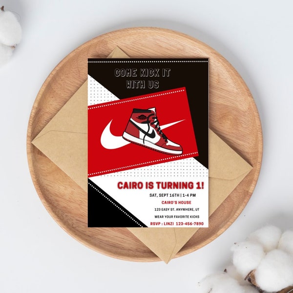 Sneaker Invitation - Etsy