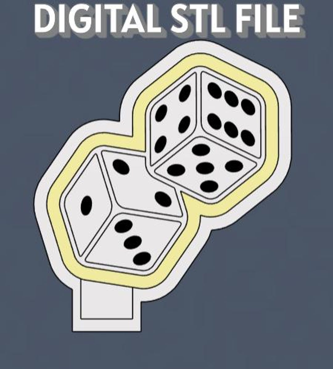 Dice 3D Print Freshie Mold Housing STL File - Etsy