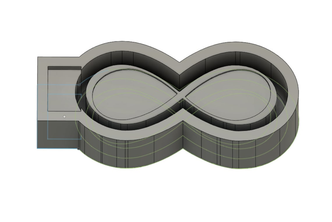 Infinity Symbol Blank for Molding 3D Printer File STL. - Etsy