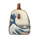 The Great Wave Waterproof Travel Bag With Brown Trim - Etsy