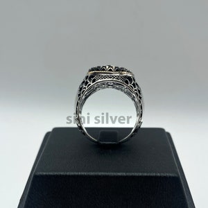 Solid 925 Sterling Silver Double Head Seljuk Eagle Men's and Women's ...