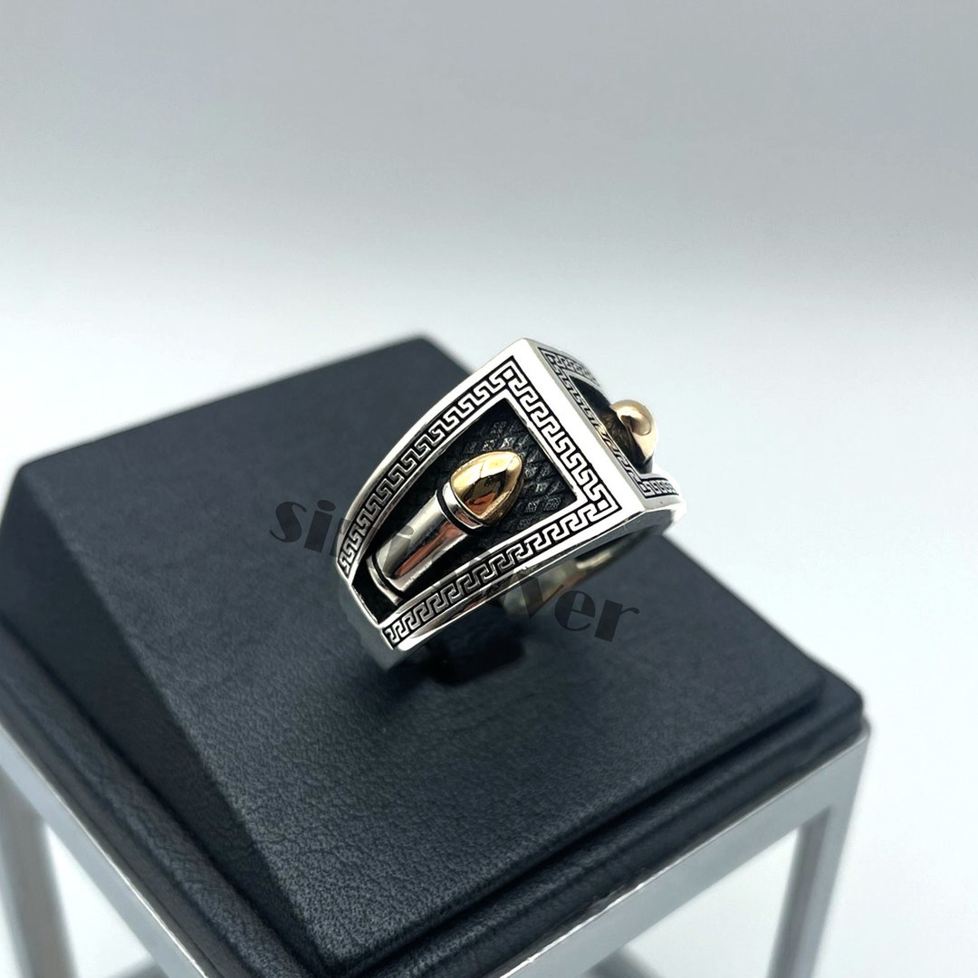 Solid 925 Sterling Silver Bullet Gun Men's Ring and Women's Ring - Etsy