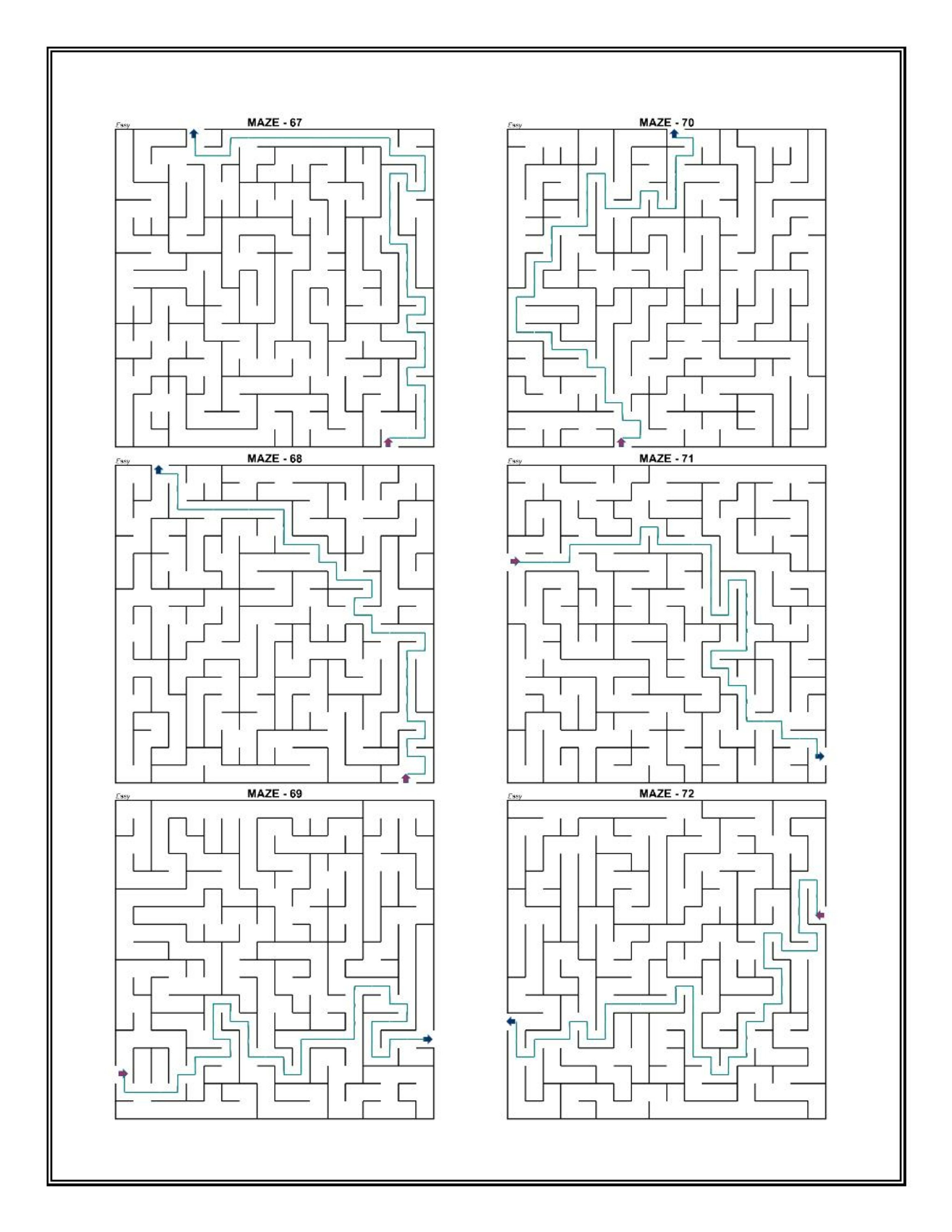 Maze Puzzle Book - Easy, "unplug, Explore, Immerse” Screenless Summer ...
