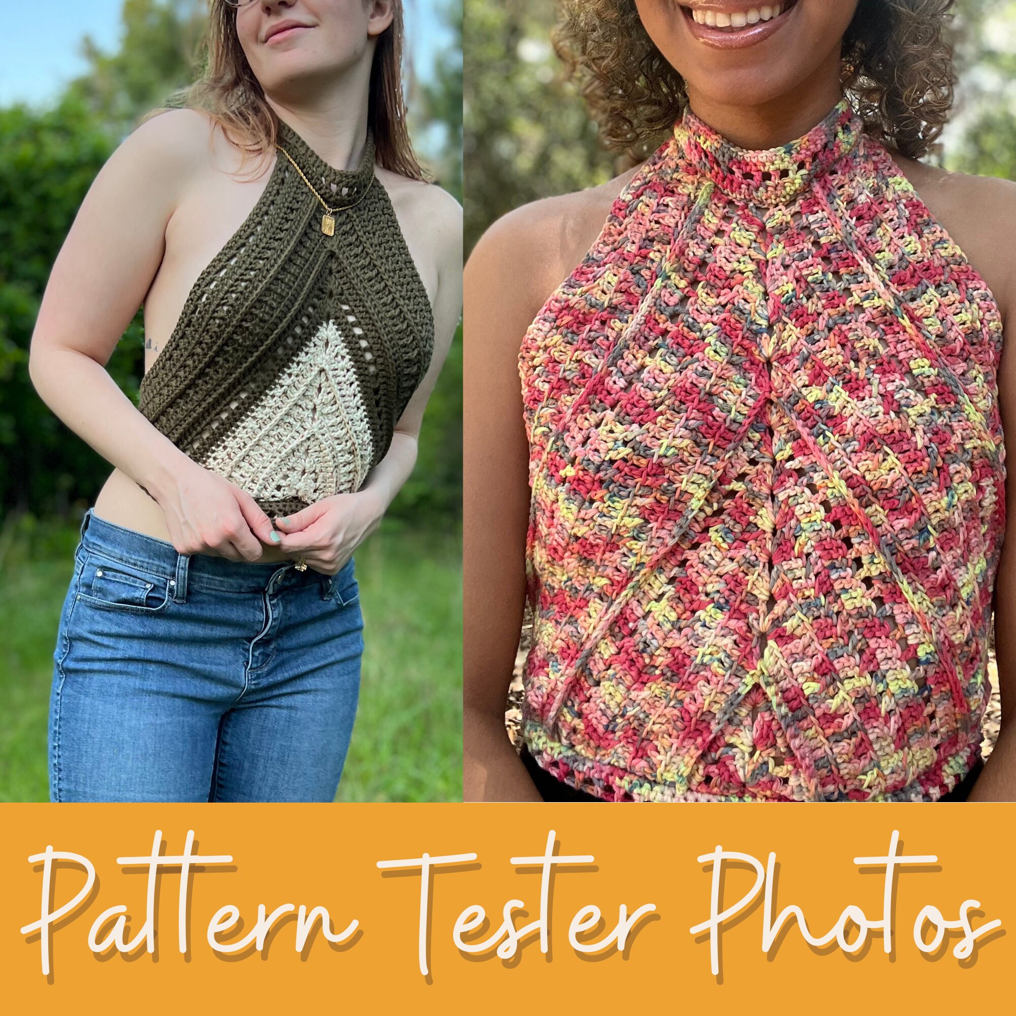 Triangle Tie Tank Crochet Pattern PDF, Island Wrap Top Crochet Pattern ...