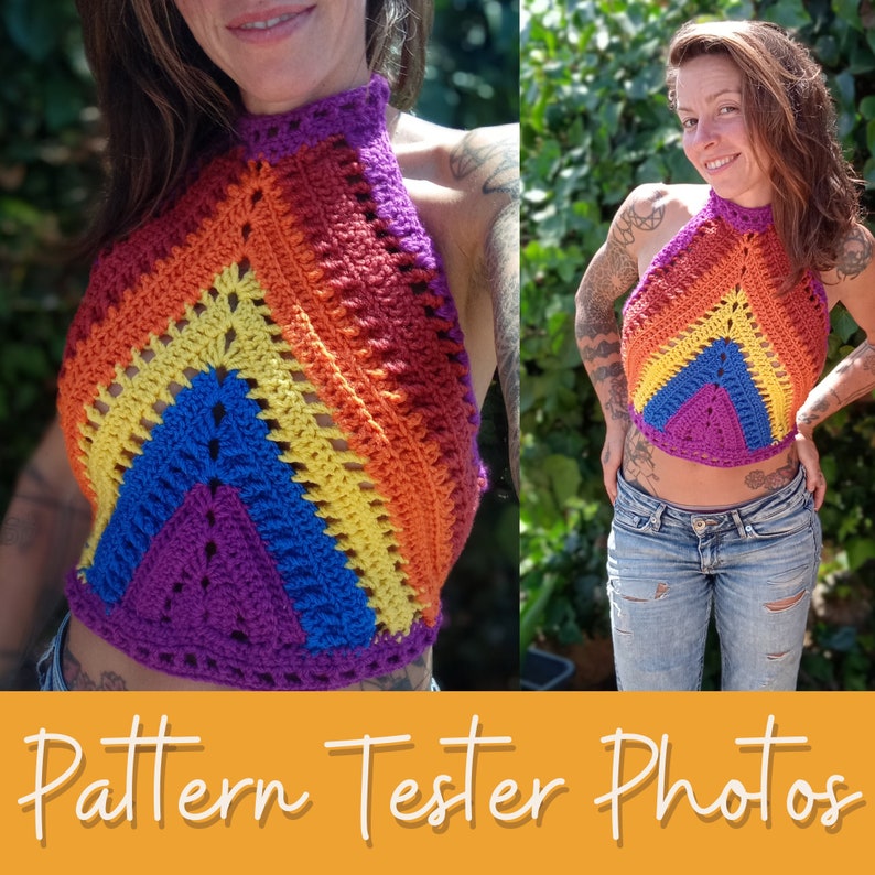 Triangle Tie Tank Crochet Pattern PDF, Island Wrap Top Crochet Pattern ...