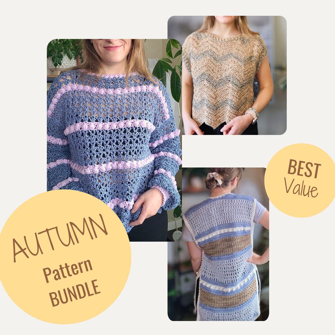 FALL Crochet Pattern BUNDLE PDF, Crochet Top Fall, Crochet Pattern ...