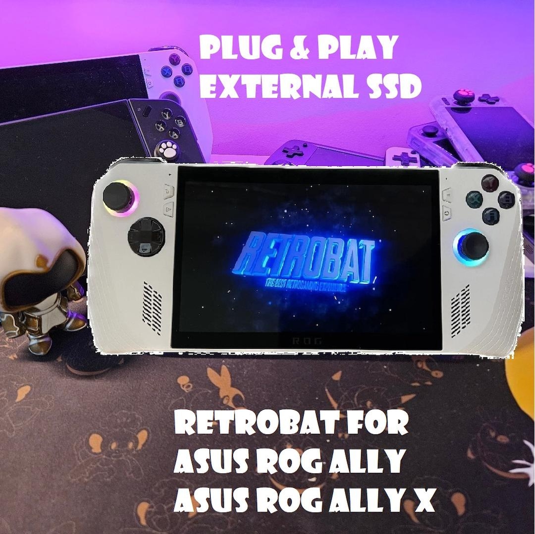 Asus ROG Ally Retrobat System 4TB Portable 2.5' Hard Drive Retro Game ...
